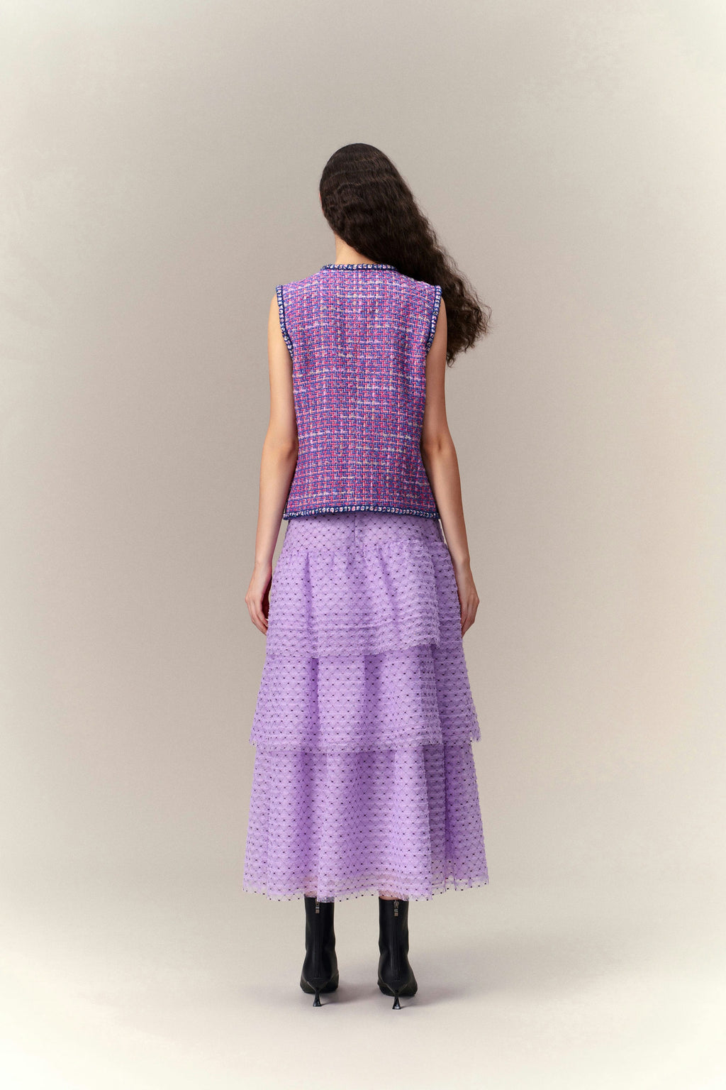 MOISELLE Lithe Lilac Layered Skirt